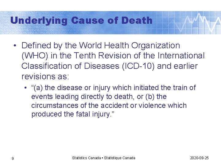 The Nuts and Bolts of Vital Statistics ACCOLEDS