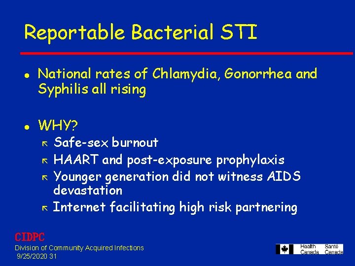 An Overview of Sexually Transmitted Infections in Canada