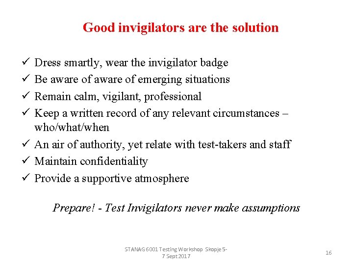 FIFTY SHADES OF TRAINING PROCTORS AND INVIGILATORS FOR