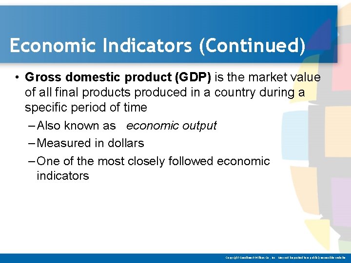 Chapter 6 Economic Activity Section 6 1 Economic