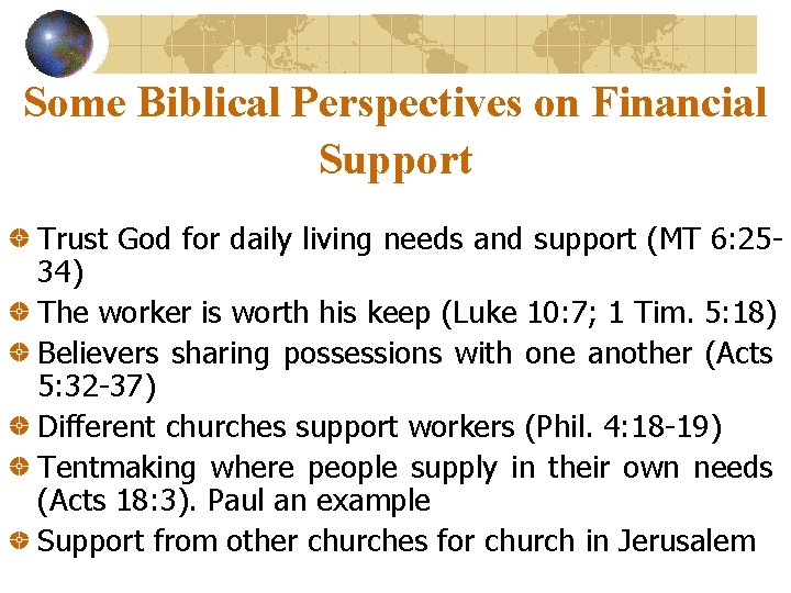 Understanding Fundraising Some Biblical Perspectives on Financial Support