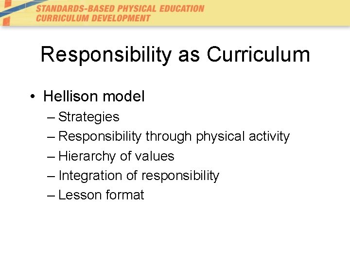 Personal and Social Responsibility Chapter 6 Responsibility Defined