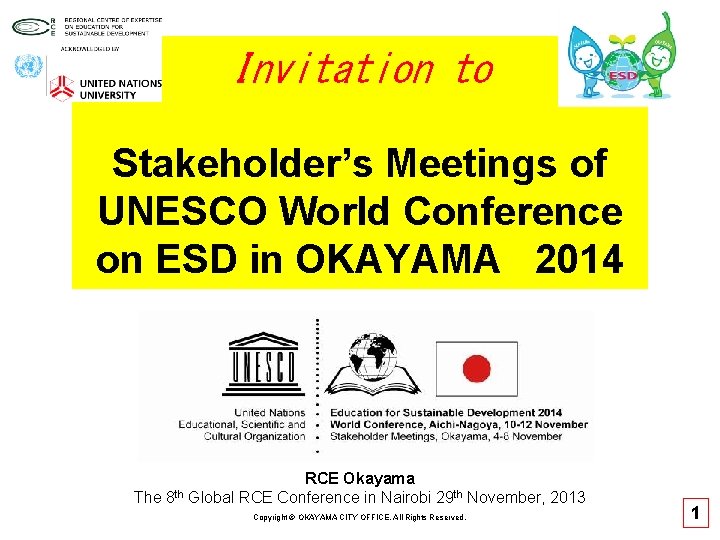 Invitation to Stakeholders Meetings of UNESCO World Conference