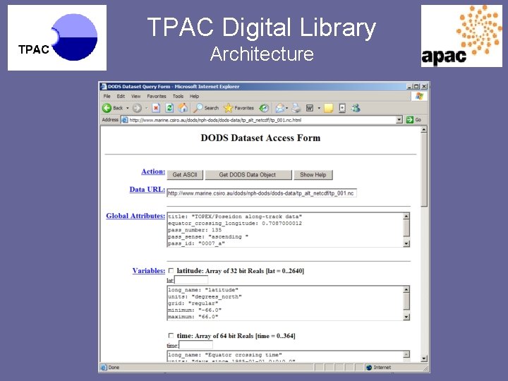 TPAC Digital Library Talk Overview Presenter Glenn Hyland