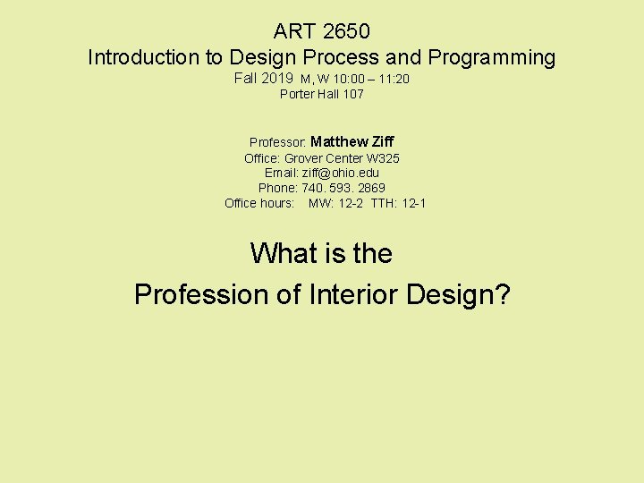 ART 2650 Introduction to Design Process and Programming