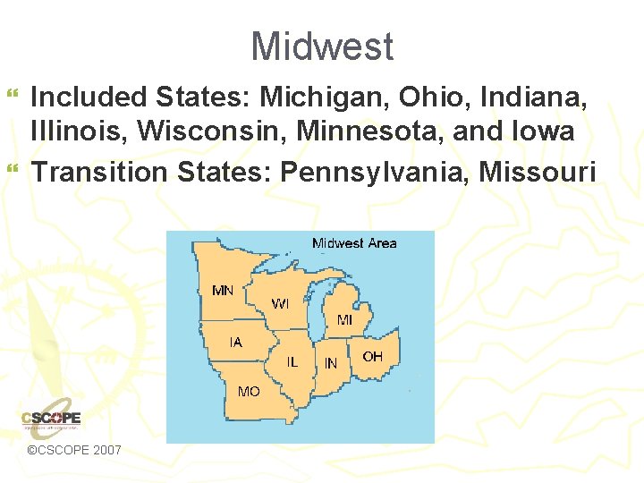 Regions of the United States CSCOPE 2007 Class