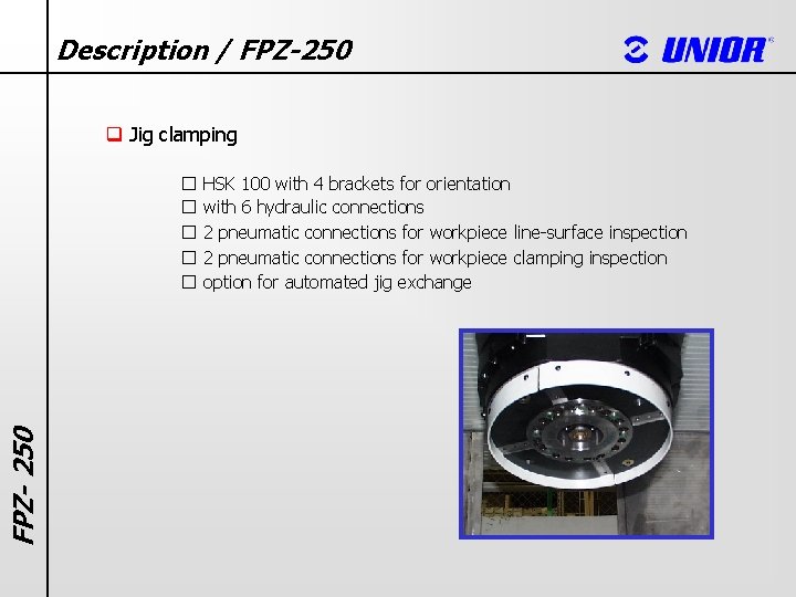 Flexible machining cell FPZ 250 Motor cooling unit