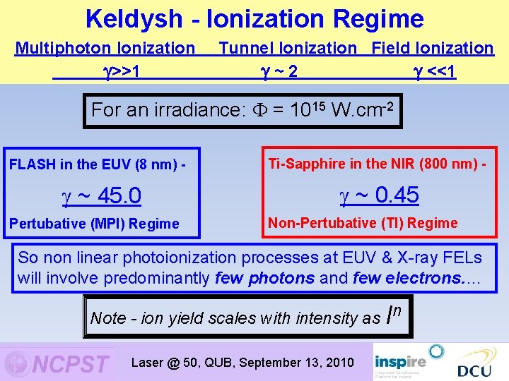 The Laser 50 Multiphoton Processes with EUV and