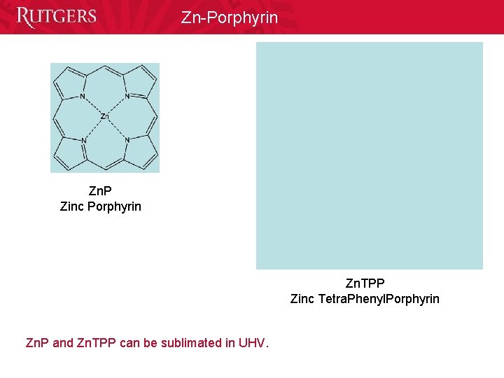 Zinc Porphyrin Chromophores A qualitative introduction Porphyrin Porphyrin