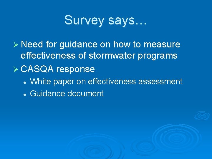 Latest Developments Effectiveness Assessment and Research Priorities Geoff