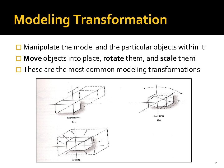 How to Establish your position in the scene