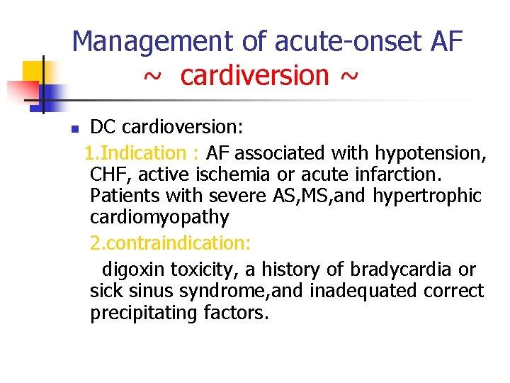 Perioperative management of atrial fibrillation R 1 Anaesthesia