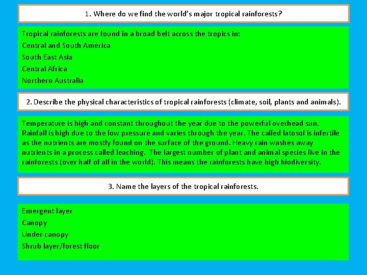 Geography GCSE Final preparation revision notes PAPER 1