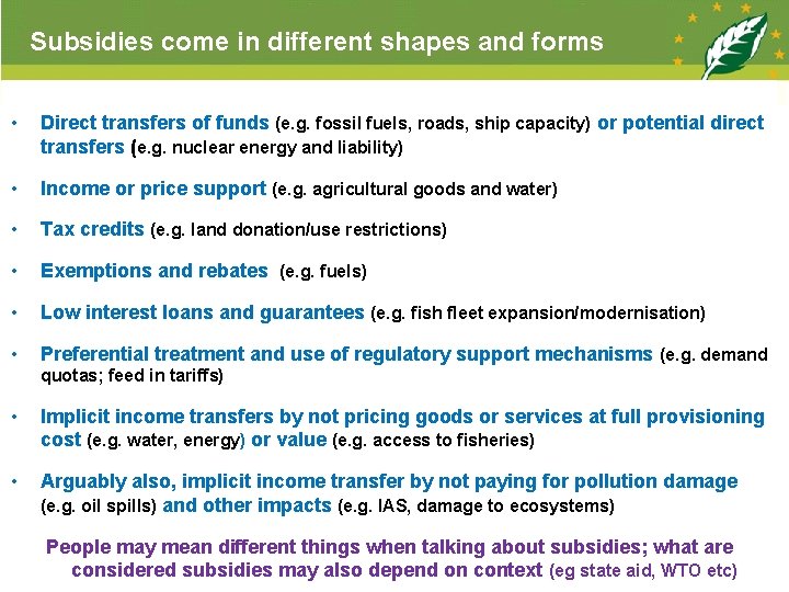 Developing a roadmap for subsidy reform Methodological steps