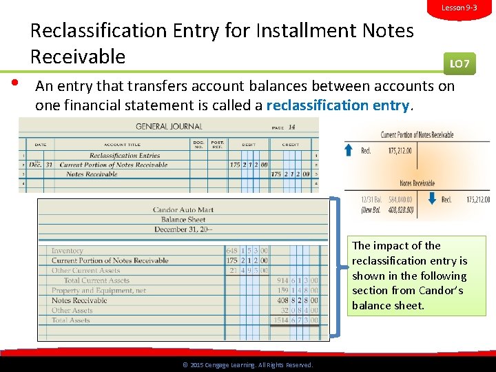 LESSON Learning Objectives 9 3 Accounting for Installment