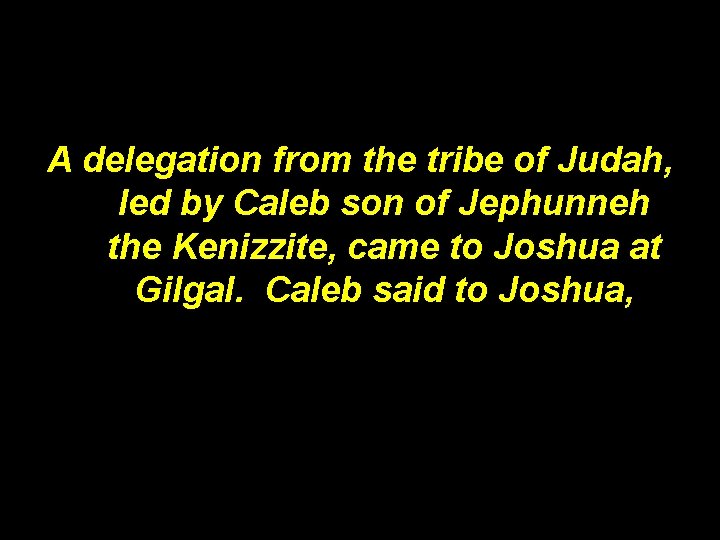 A delegation from the tribe of Judah led