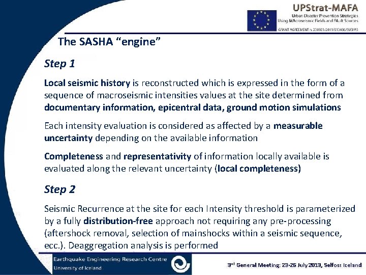 SASHA code for probabilistic hazard assessment the new