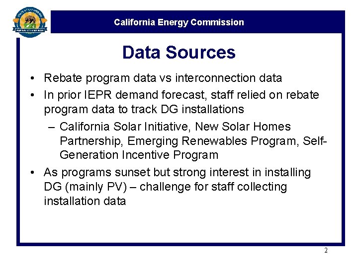California Energy Commission 2015 IEPR SelfGeneration Forecast Sacramento