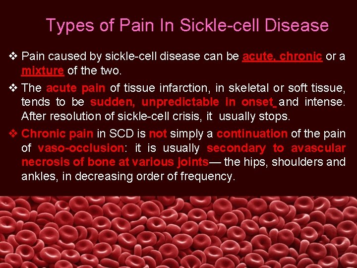Management of Pain in Sickle Cell Disease Prepared
