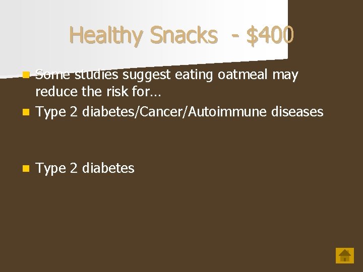 Jeopardy Fast Food Fruits Veggies Healthy Snacks Drinking