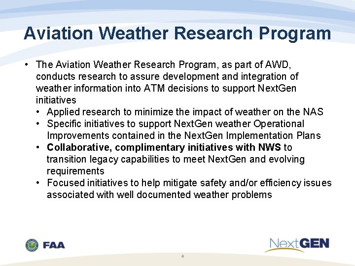 Weather Satellite Data in FAA Operations Randy Bass