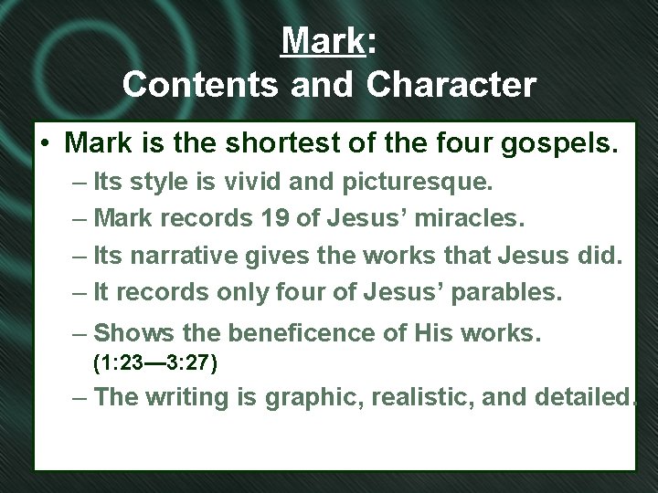 Gospels of Mark and Luke Mark the Author