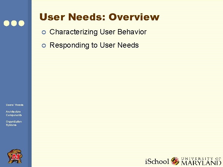 INFM 700 Session 2 Principles of Information Architecture