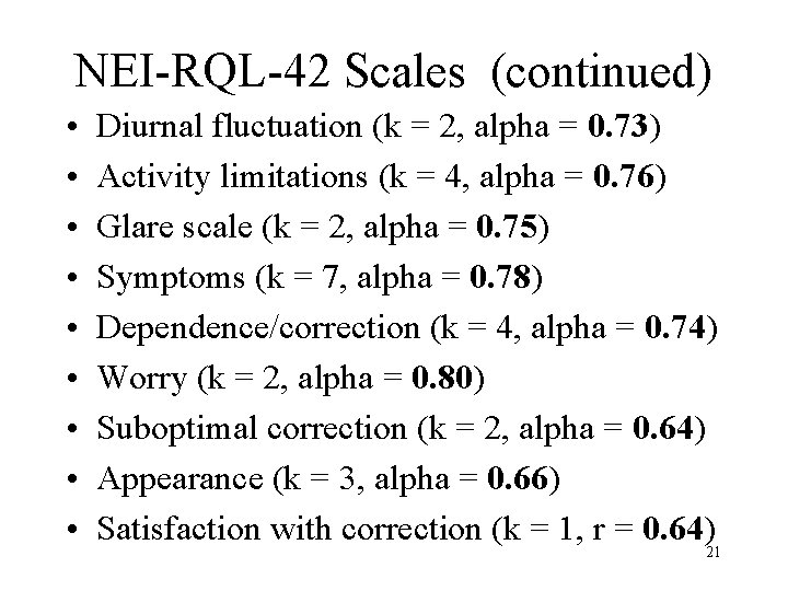 Development of the National Eye Institute Refractive Error