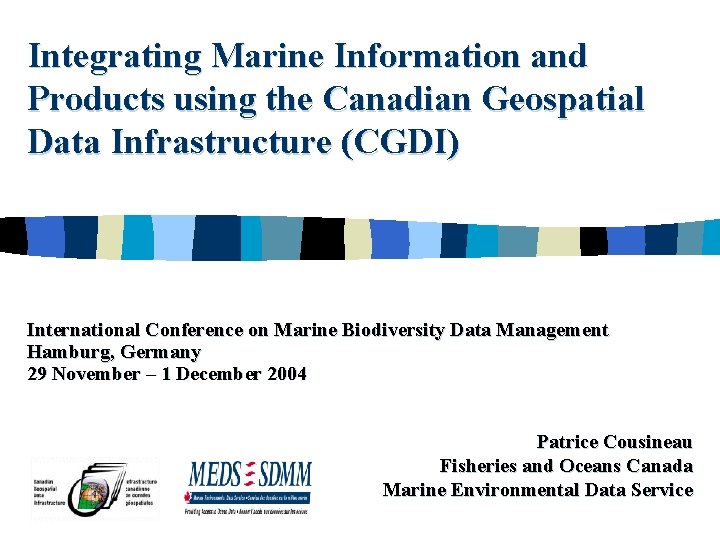 Integrating Marine Information and Products using the Canadian