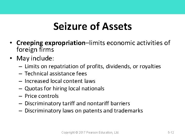 Political Legal and Regulatory Environments Chapter 5 Global