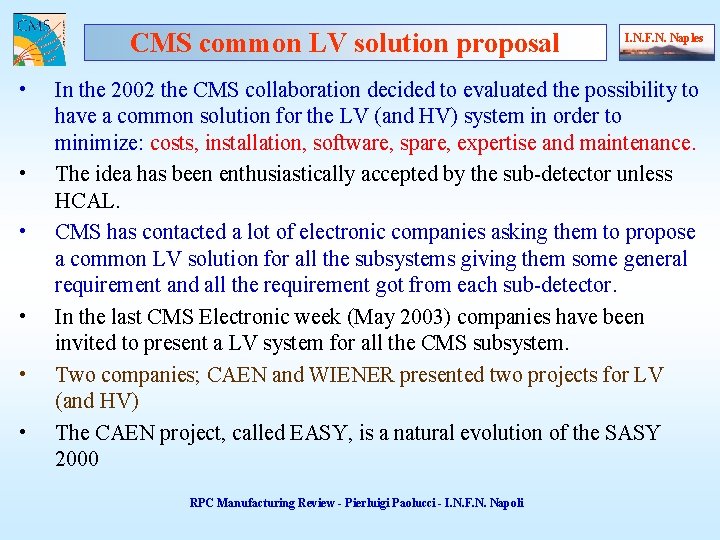 High Voltage and Low Voltage System Review Introduction