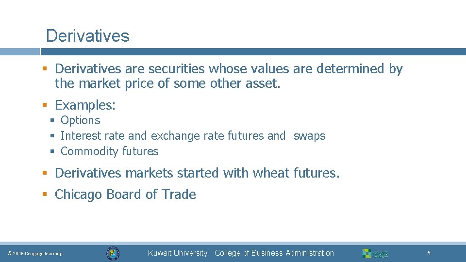 Chapter 18 Derivatives Risk Management MOTIVES FOR RISK