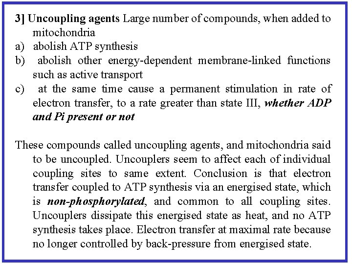 SBS 922 Membrane Biochemistry Mitochondria and chloroplasts John