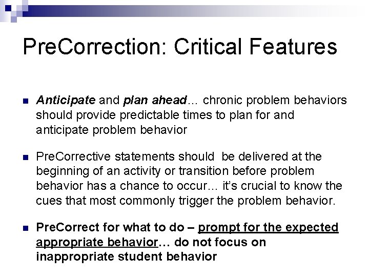 Classroom Systems Pre Correction Chris Borgmeier Ph D