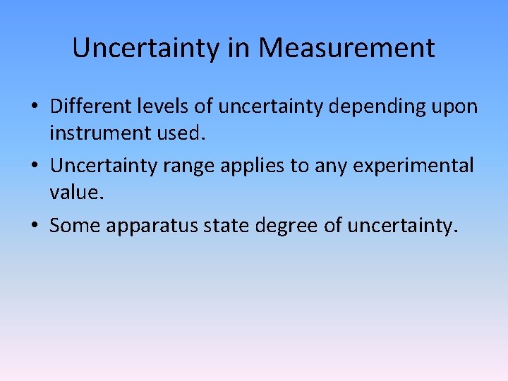 Chapter 11 Measurement Data Processing IB Chemistry Tam