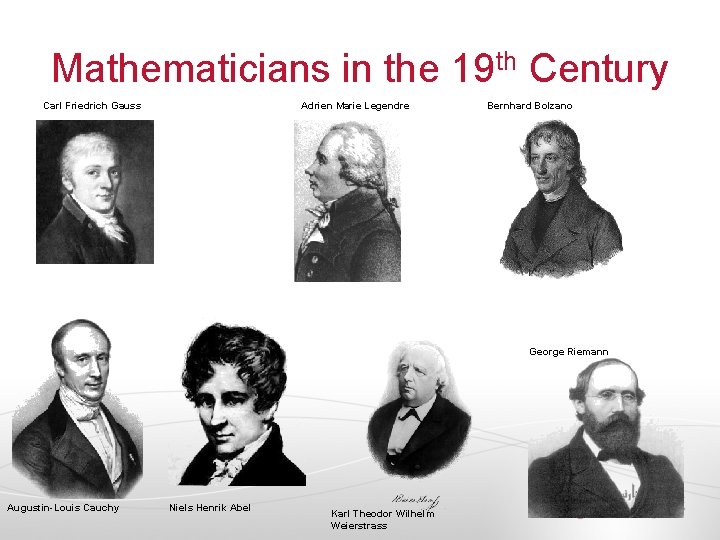 Mathematics in the 19 th Century D Manoj