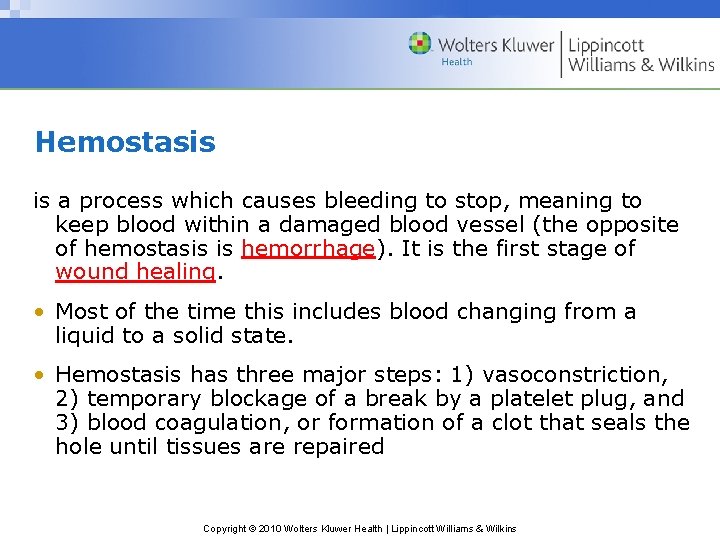 Assessment and Management of Patients With Hematologic Disorders