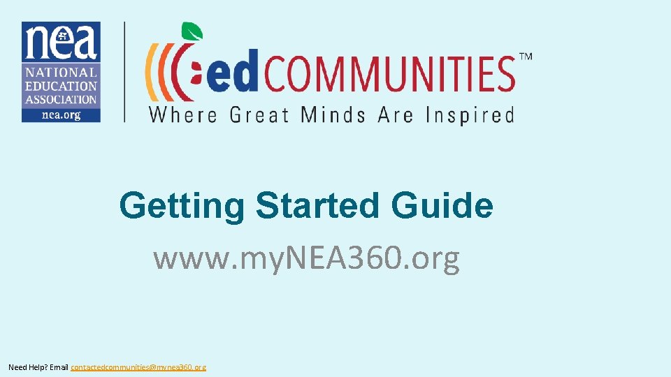 Getting Started Guide www my NEA 360 org