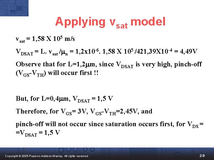 Chapter 2 MOS Transistor Theory Deep Submicron Effects