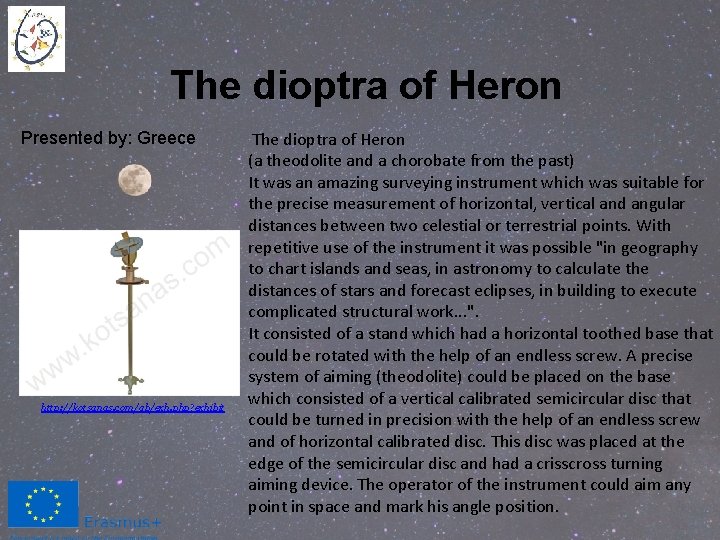 Meteorological and Astronomical Instruments throughout history Tetrantas of