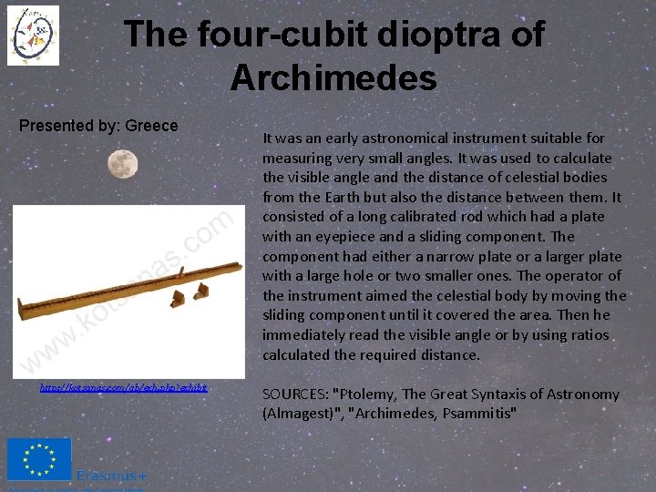 Meteorological and Astronomical Instruments throughout history Tetrantas of