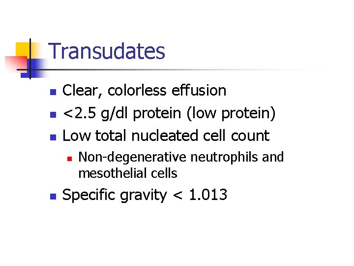 Abdominal and Thoracic Effusions Clinical Pathology Abdominalthoracic ...