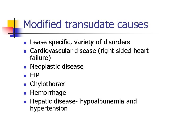 Abdominal and Thoracic Effusions Clinical Pathology Abdominalthoracic ...