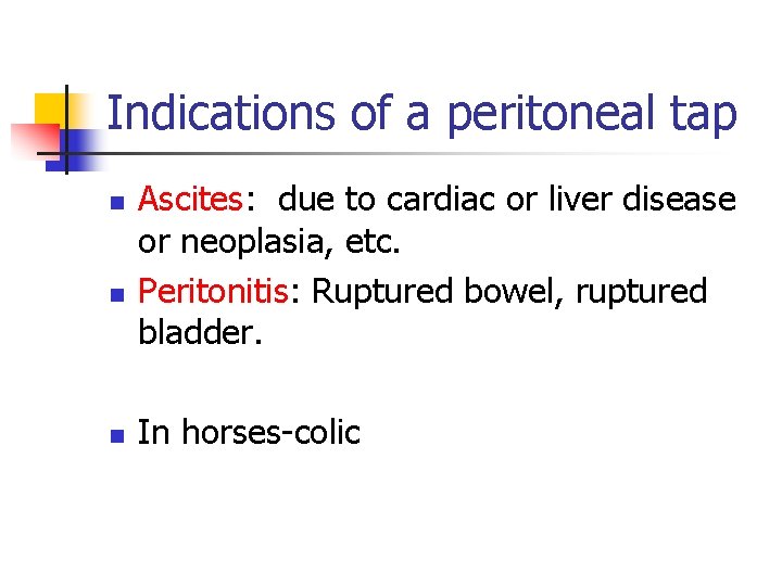 Abdominal and Thoracic Effusions Clinical Pathology Abdominalthoracic ...