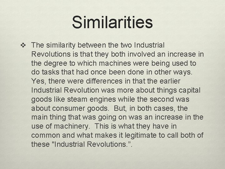 Industrial Revolutions Compare and contrast Shamma Al Muhairi