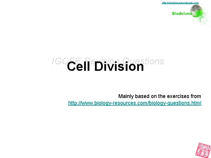 http biodeluna wordpress com IGCSE Revision Questions Cell