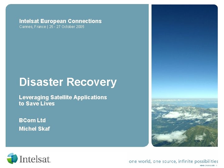 Intelsat European Connections Cannes France 25 27 October