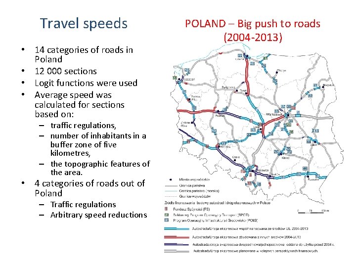 Road and railway potential accessibility of Poland in