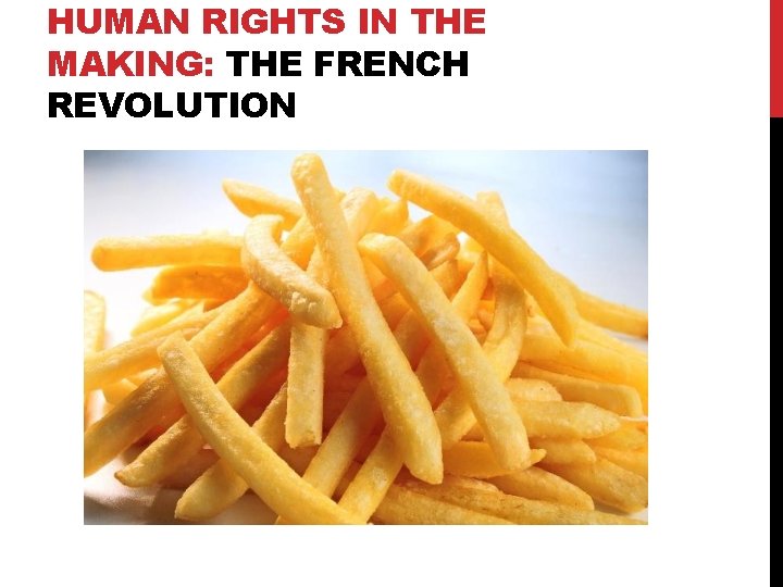 HUMAN RIGHTS IN THE MAKING THE FRENCH REVOLUTION