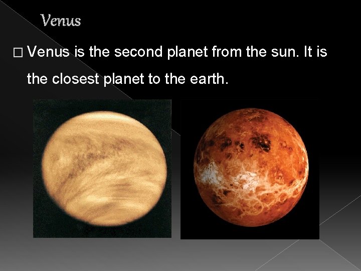 Solar system and earth directions Class II A